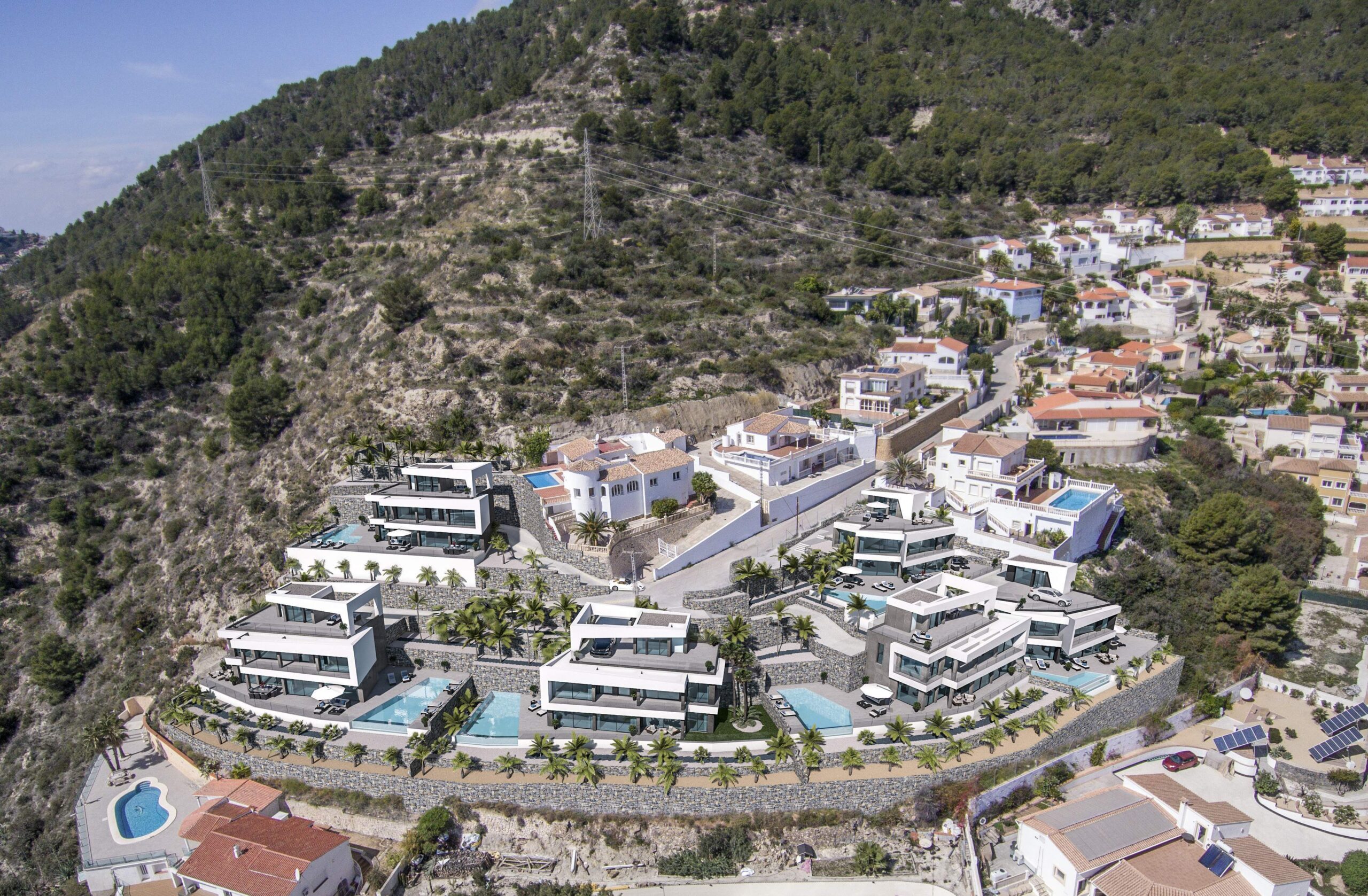New project: 6 luxury villas in the Cucarres urbanization in Calpe ...